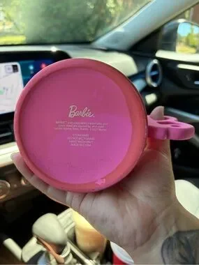 Barbie | Kitchen | Barbie Bright Pink Logo Mug With Bshaped Handle ...